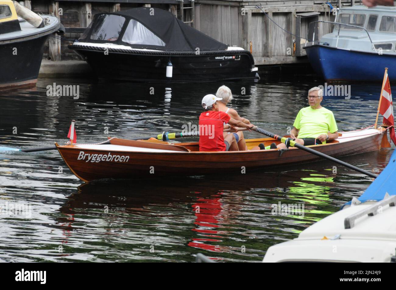 Copenhagen /Denmark/08 August 2022/ Senior danes boat rowing sports in ...
