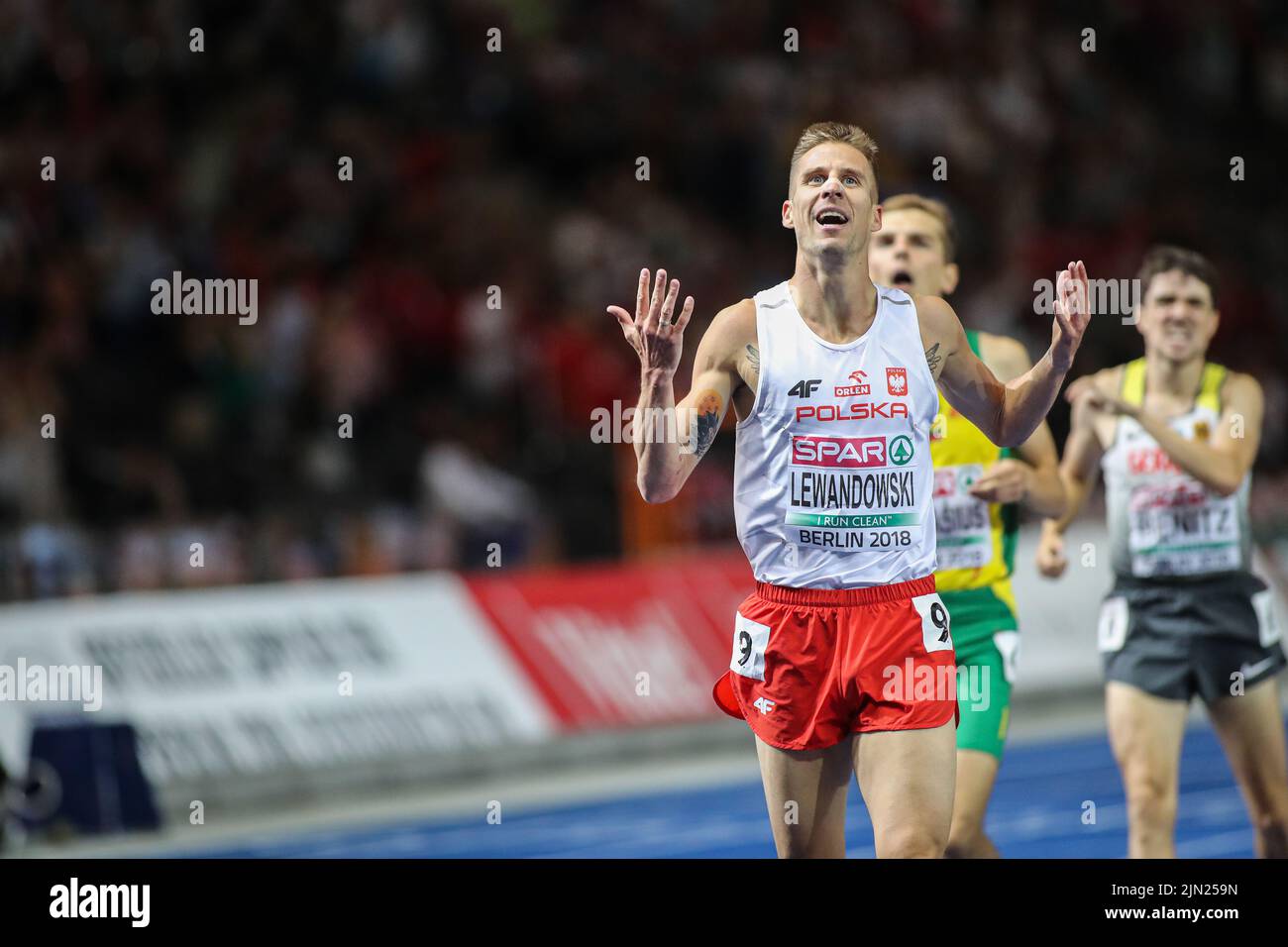 Marcin Lewandowski participating in the 1500 meters at the European ...