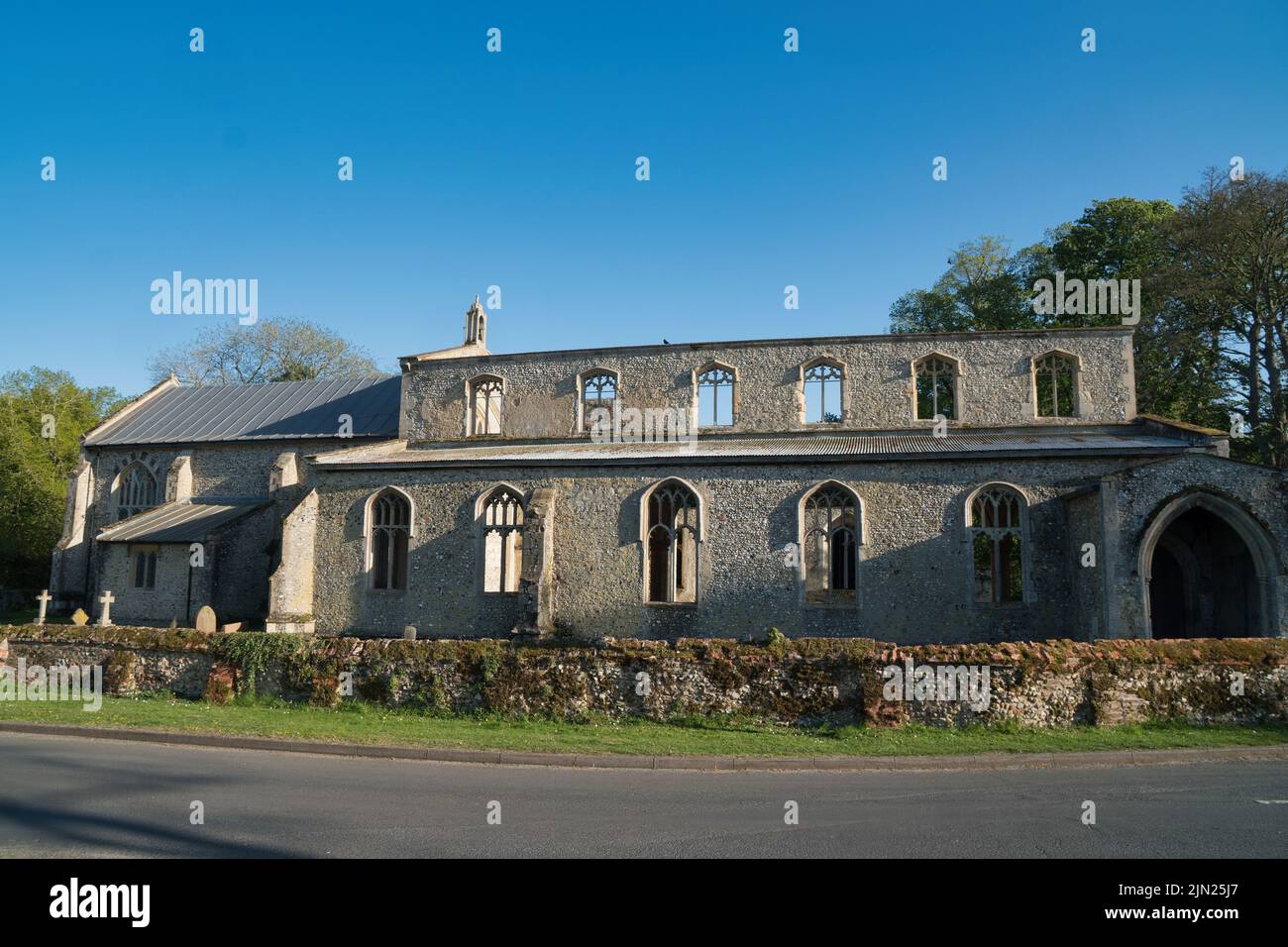 The Church of St.John the Evangelist, Oxborough, Norfolk showing the ...