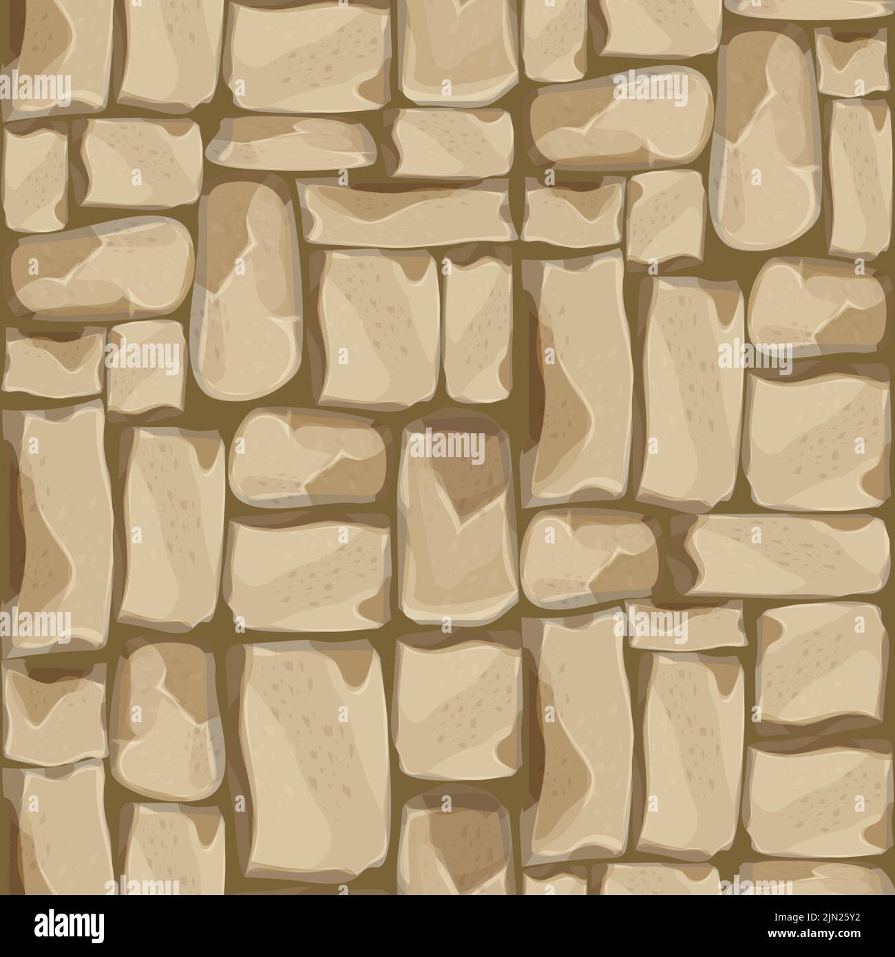 Stone wall from bricks, rock, game background in cartoon style ...