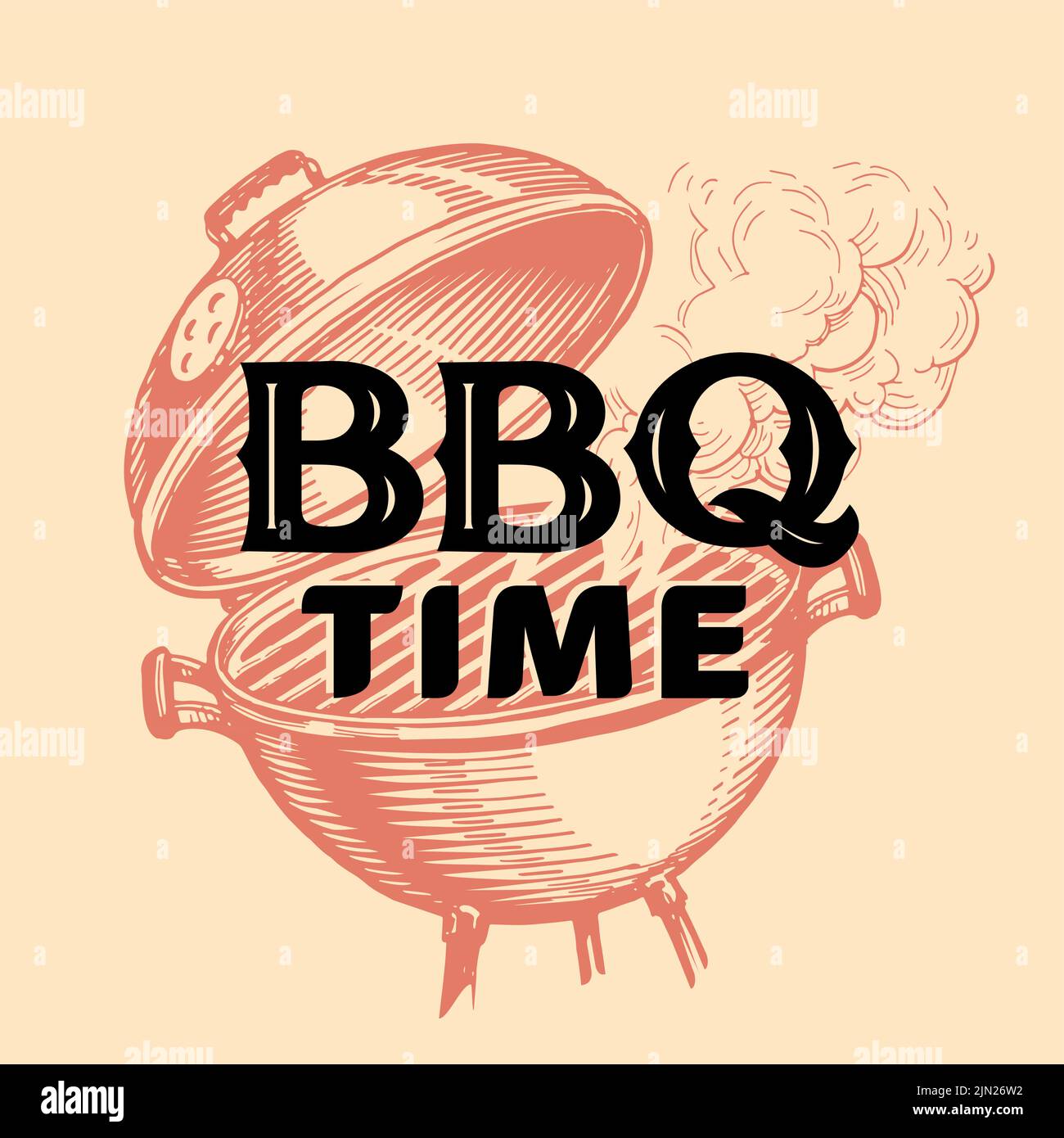 Barbecue weekend cookout event. Cooking outdoor, BBQ banner vintage ...