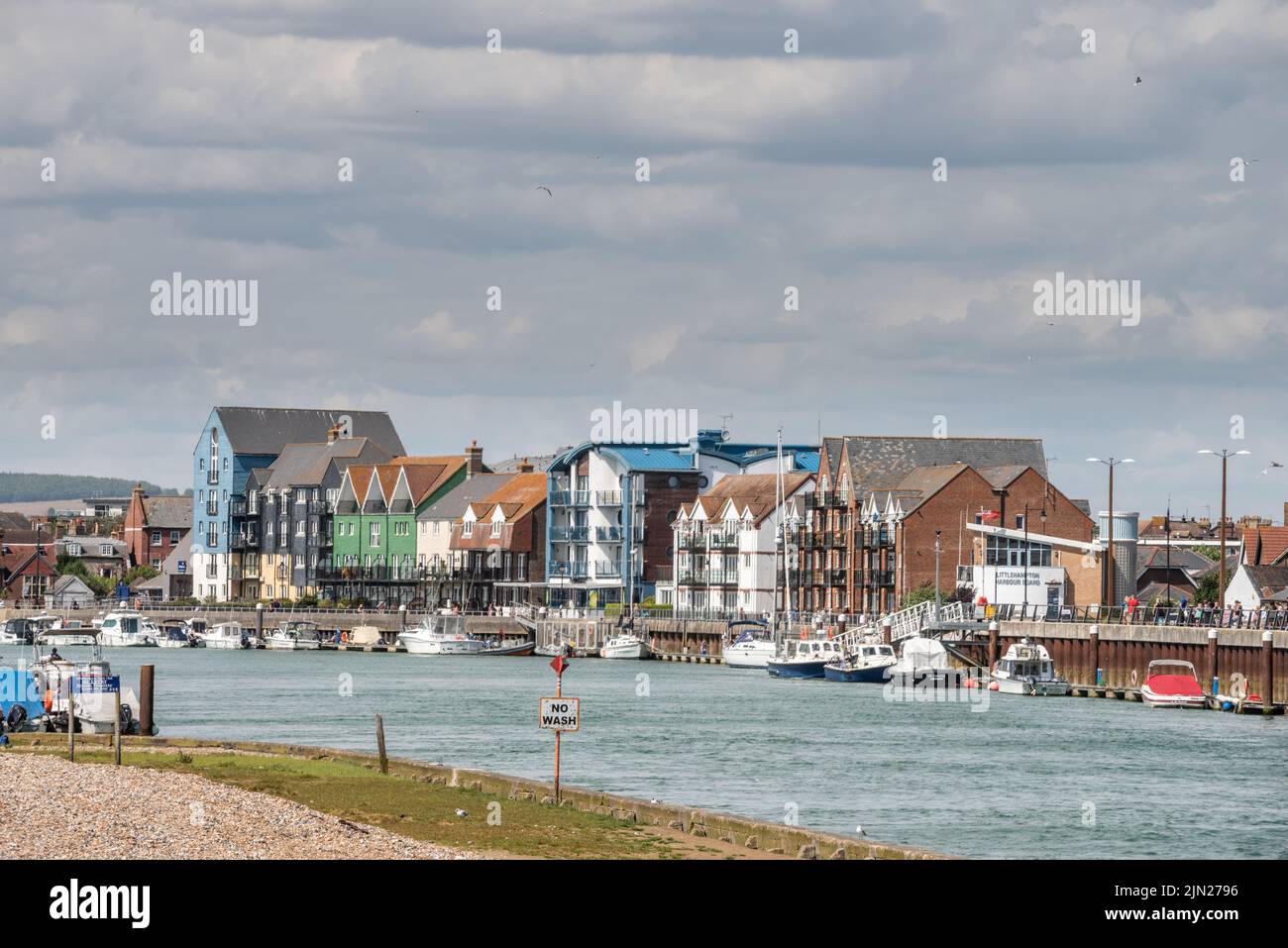 Littlehampton, August 4th 2022: The riverside development on the ...