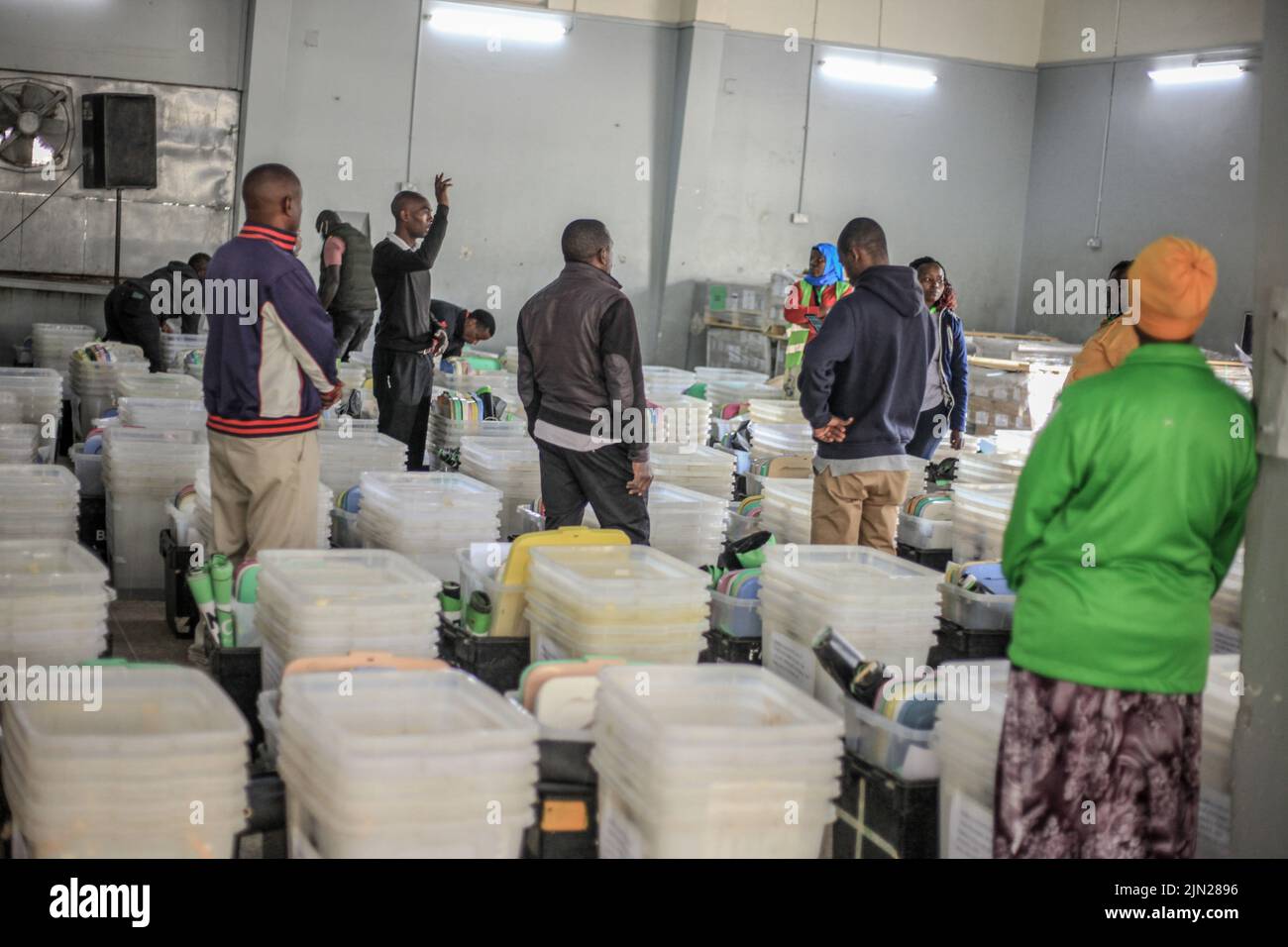 Nairobi, Kenya. 08th Aug, 2022. Officials of Kenyas electoral body ...
