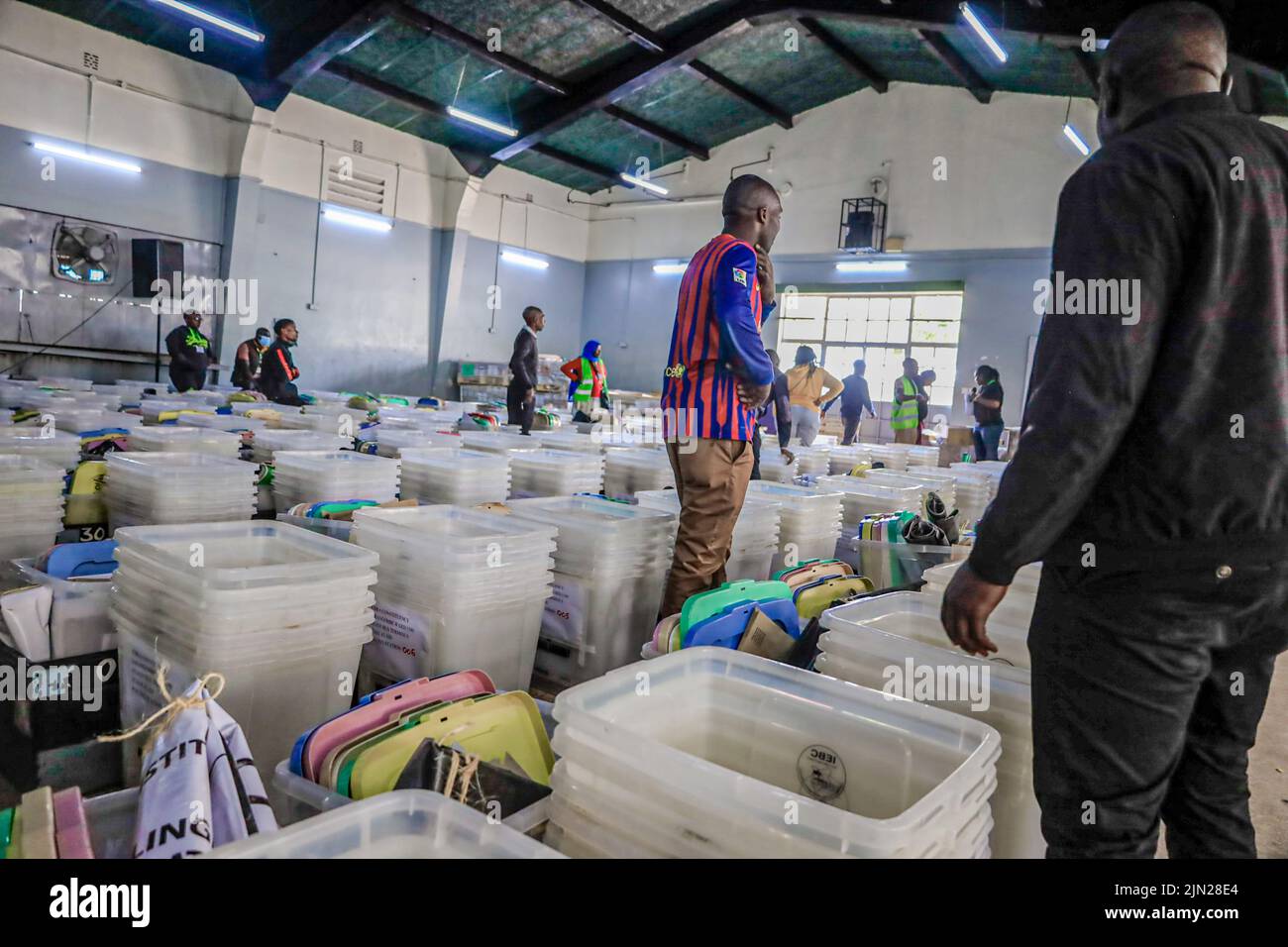 Officials of Kenyas electoral body, Independent Electoral and ...
