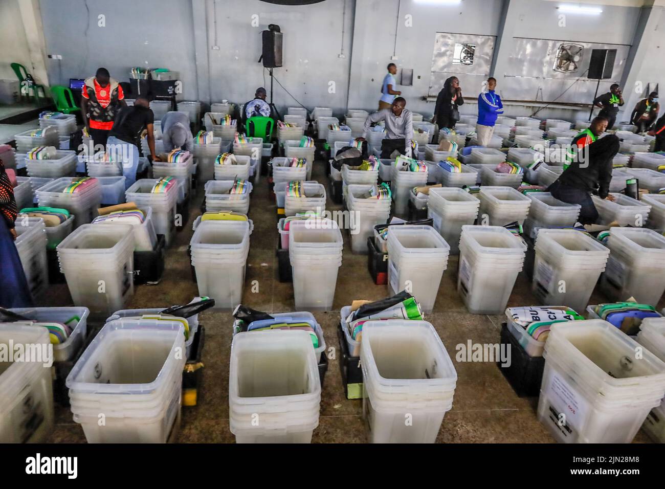 Officials of Kenyas electoral body, Independent Electoral and ...