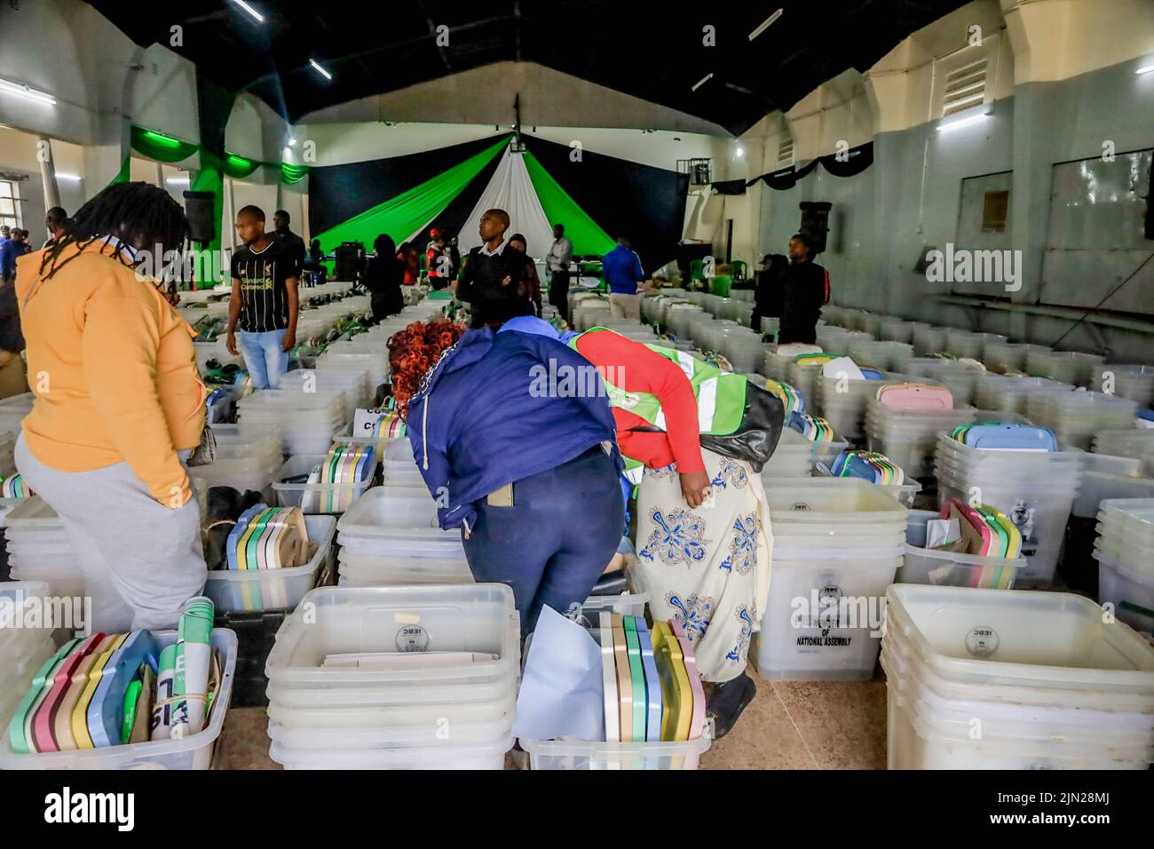 Officials of Kenyas electoral body, Independent Electoral and ...