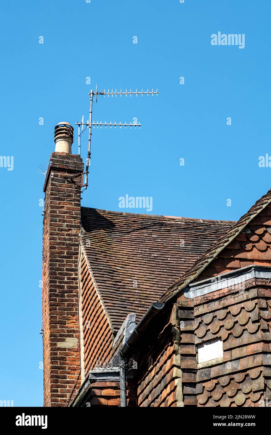 Dorking, Surrey Hills, London UK, July 07 2022, Traditional Brick And ...