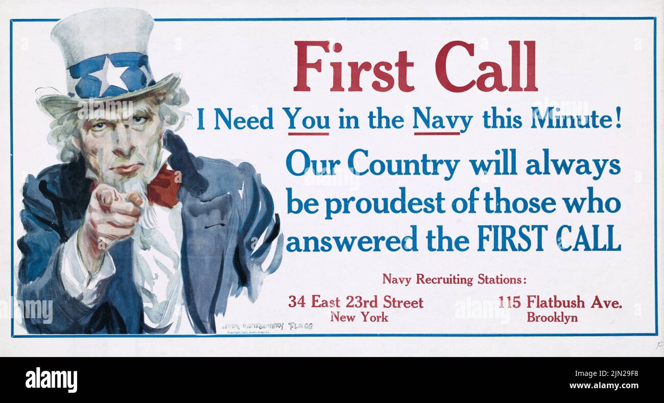 First call – I need you in the Navy this minute! Our country will ...