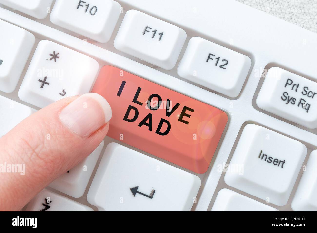 Writing displaying text I Love Dad. Word for Good feelings about my ...