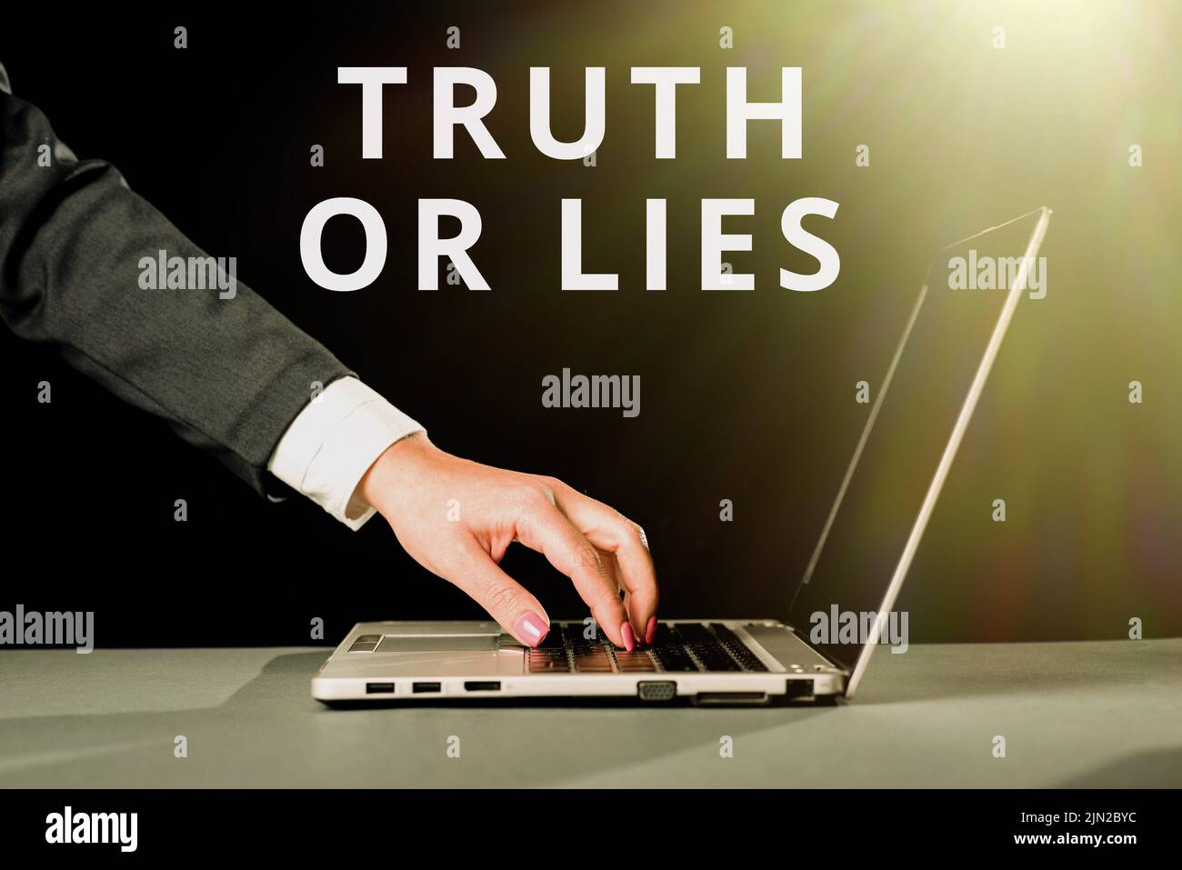 Text sign showing Truth Or Lies. Business concept Decide between a fact ...