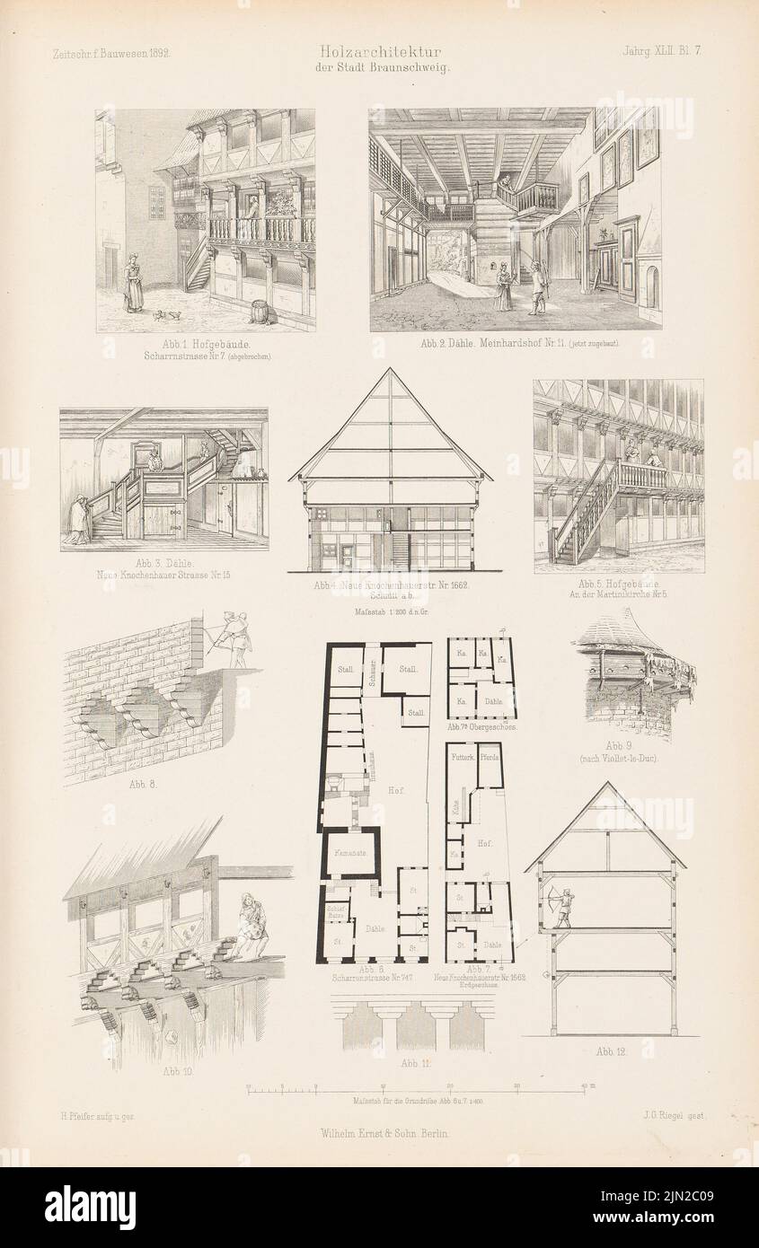 Pfeifer Hermann, wooden architecture, Braunschweig. (From: Atlas to the ...