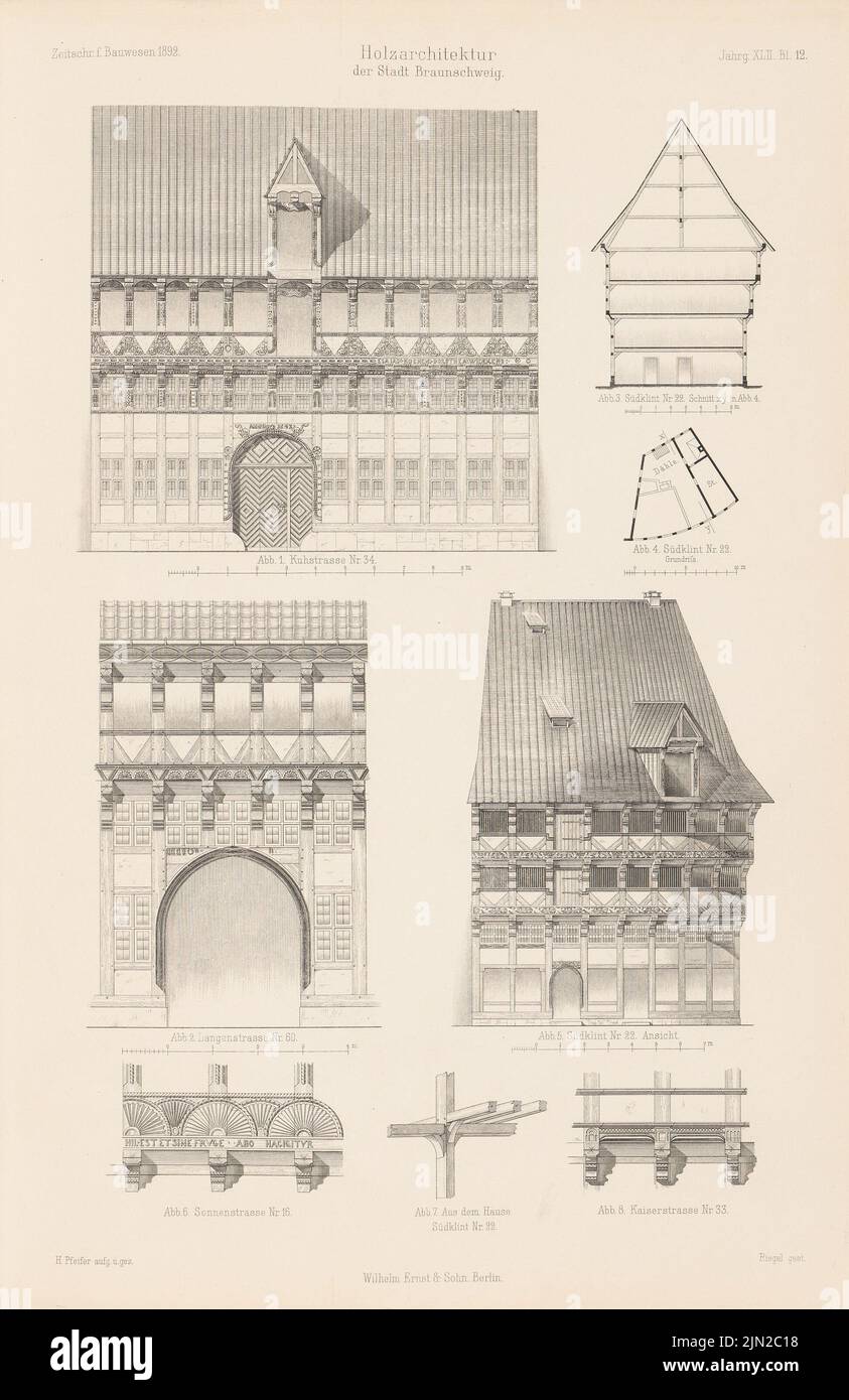 Pfeifer Hermann, wooden architecture, Braunschweig. (From: Atlas to the ...