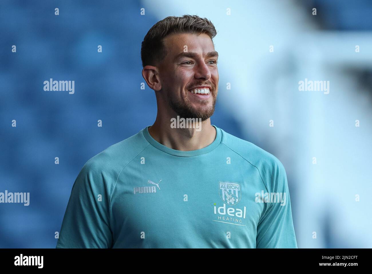 Alex Palmer #24 of West Bromwich Albion arrives at the game prior to ...