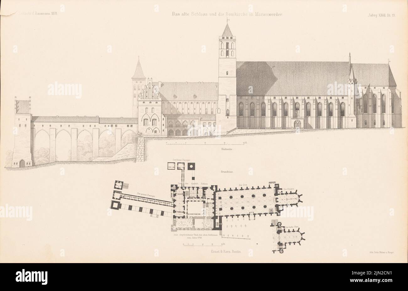 N.N., Castle and Cathedral Church, Marienwerder. (From: Atlas to the ...