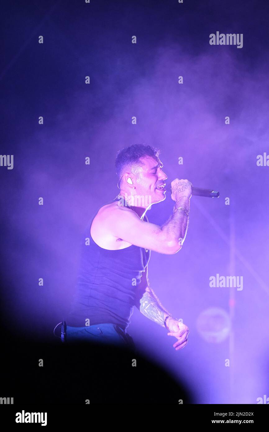 Fabio Bartolo Rizzo aka Marracash sings during the Zoo Music Fest at ...