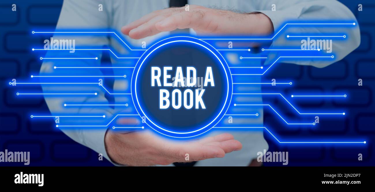 Conceptual display Read A Book. Business showcase Enjoy literature ...