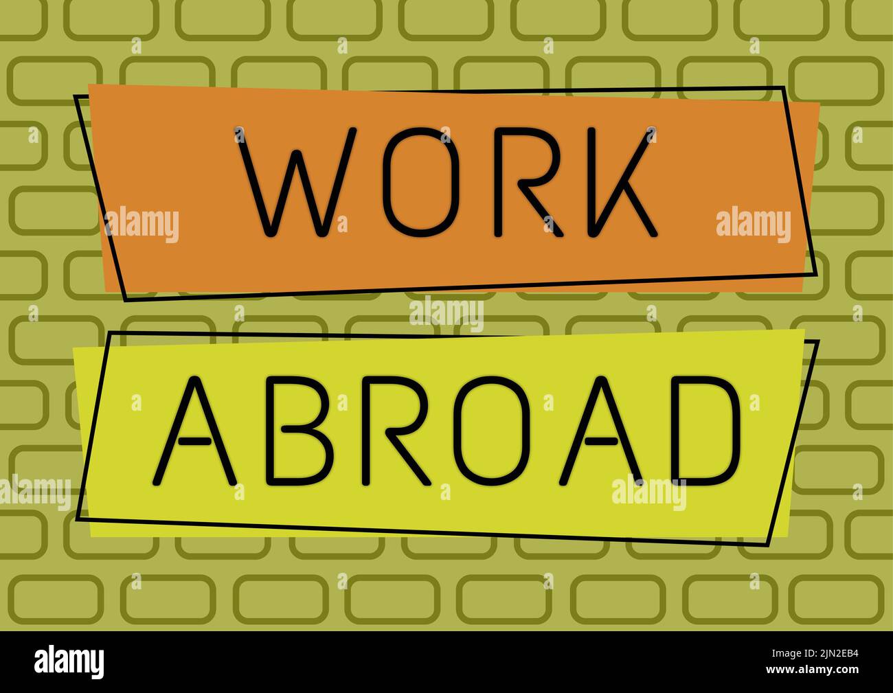 Hand writing sign Work Abroad. Business idea Immersed in a foreign work ...