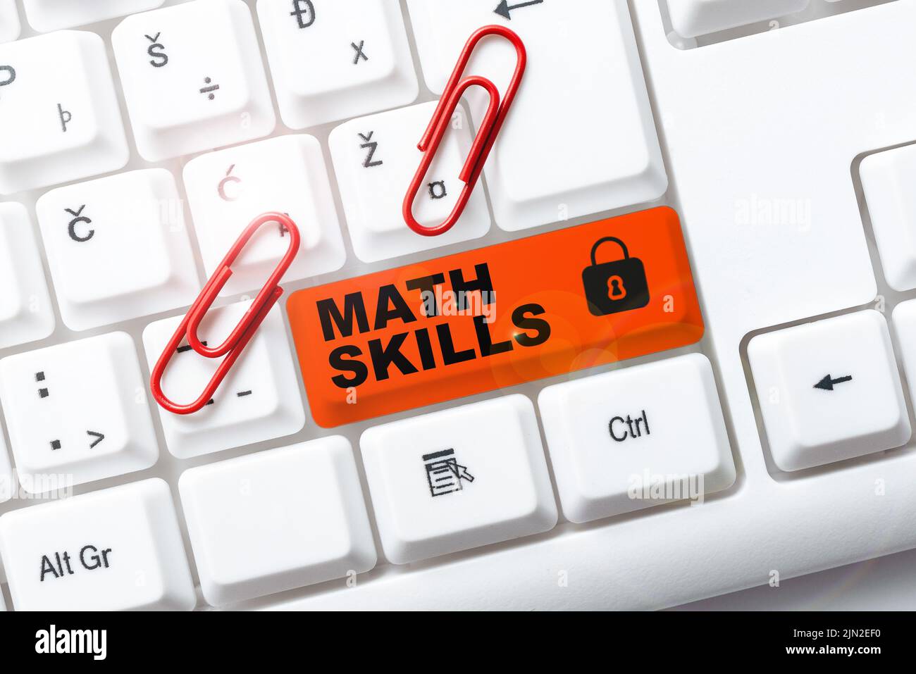 Handwriting text Math Skills. Word for starting to learn how to count ...