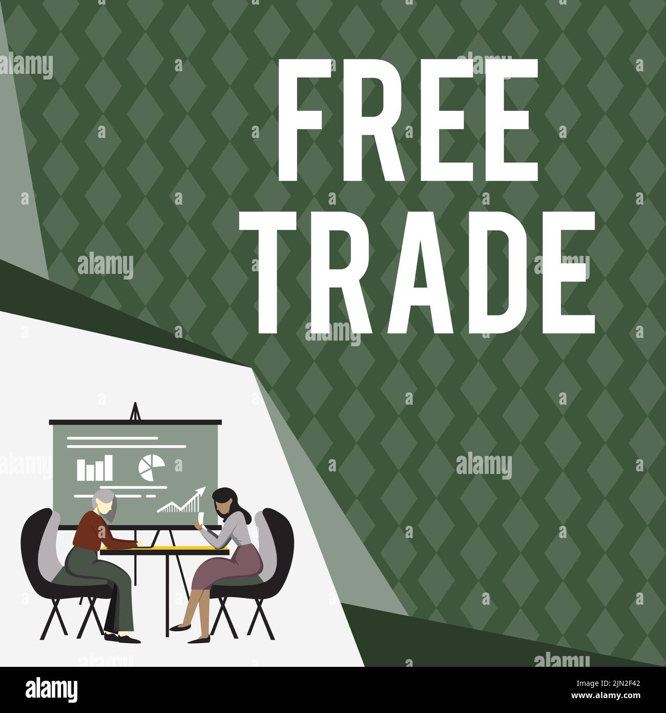 Hand writing sign Free Trade. Concept meaning The ability to buy and ...