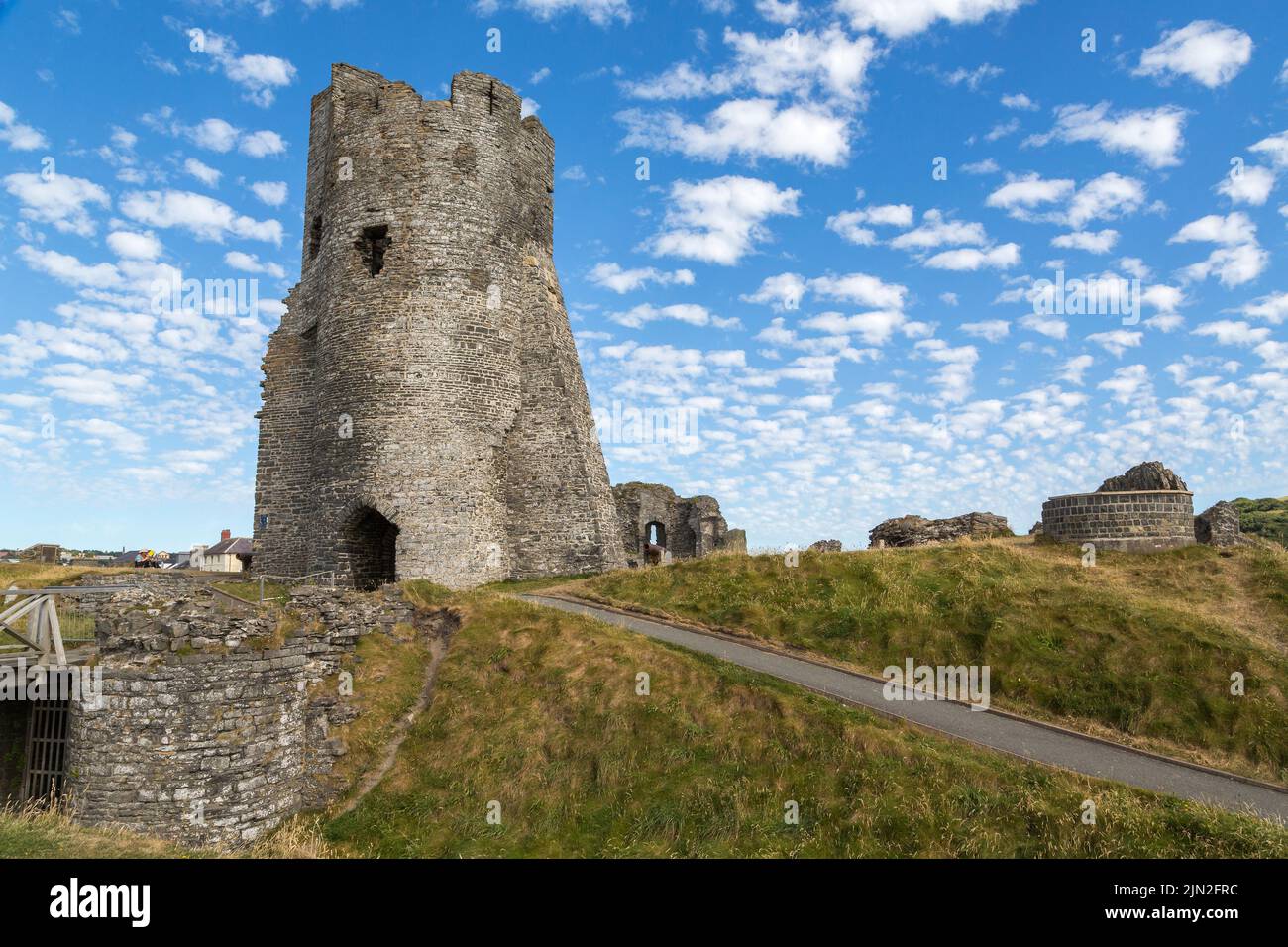 Remains of the north tower gateway at Aberystwyth Castle, a Grade I ...