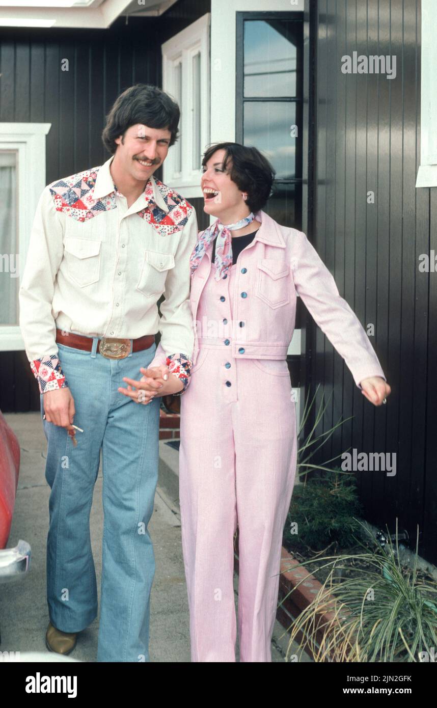 Vintage 1976 Wedding in the bride's home, Montana, United States Stock ...
