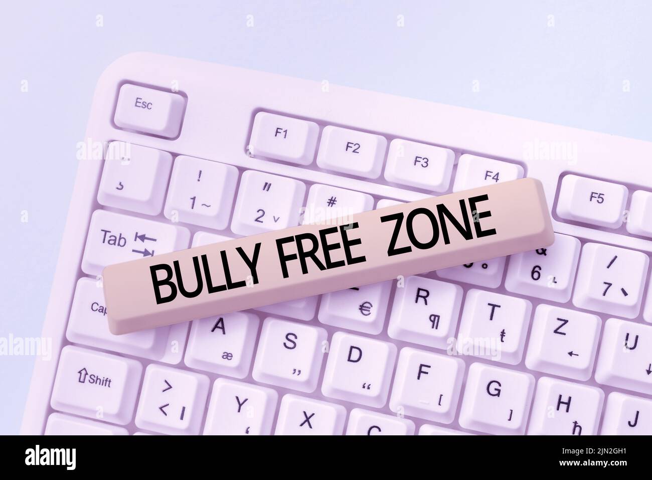 Text sign showing Bully Free Zone. Business concept Be respectful to ...