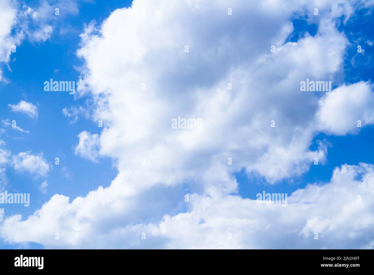 Cumulus clouds. White clouds on a blue background. Summer sky Stock ...