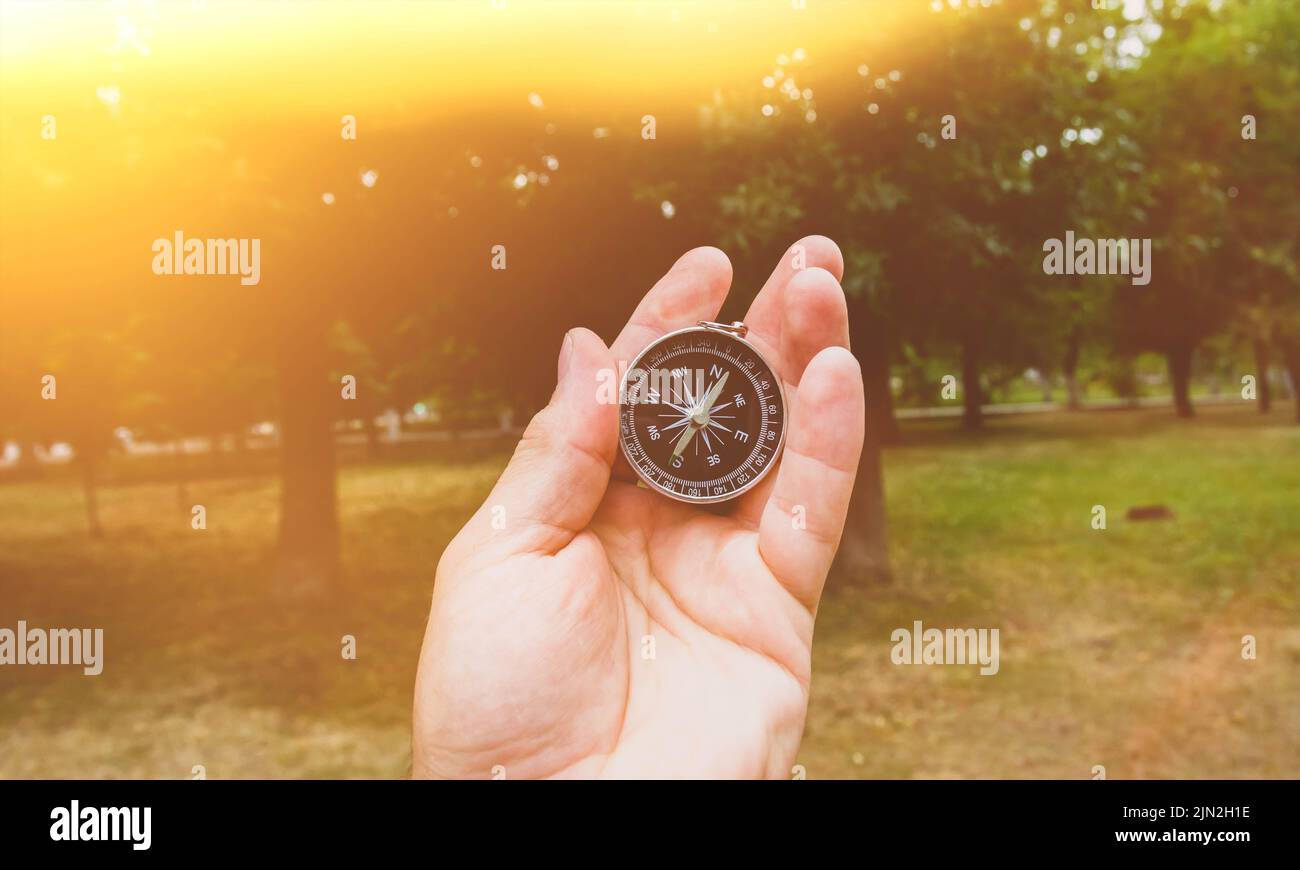 Travel and navigation. Determination of cardinal points by compass ...