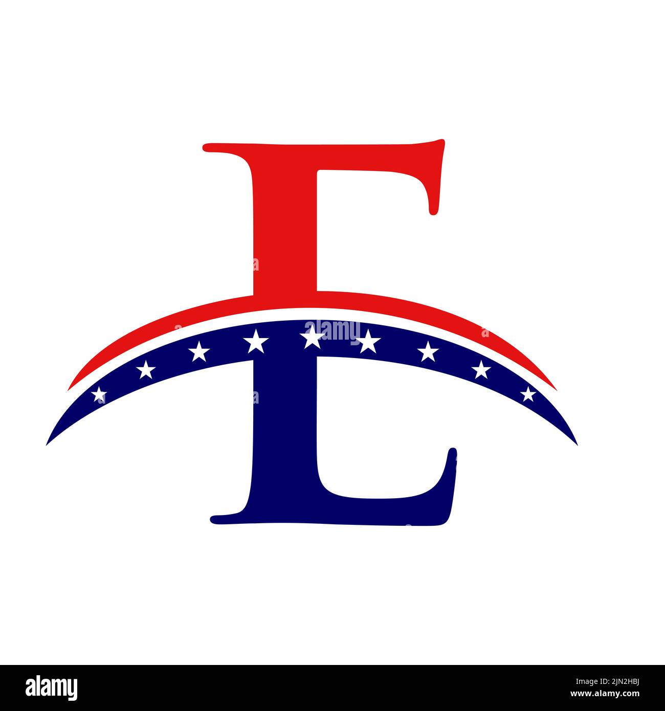 Initial Letter E American Logo for Business, Corporate and Company Sign ...