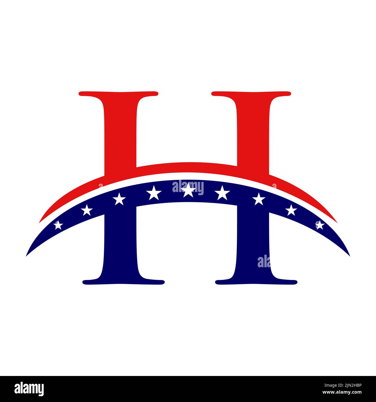 Initial Letter H American Logo for Business, Corporate and Company Sign ...