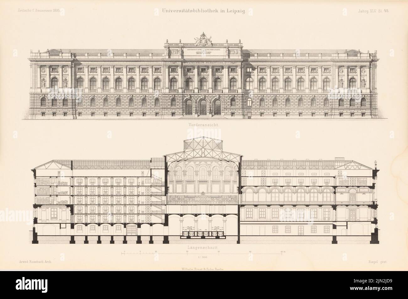 Rossbach Arwed (1844-1902), University Library, Leipzig. (From: Atlas ...