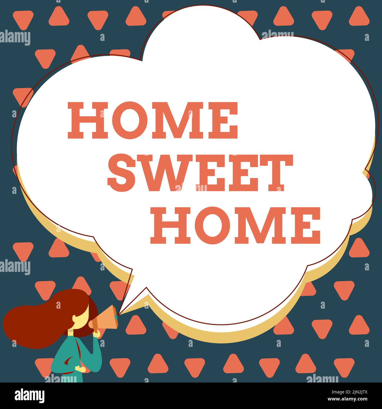 Hand writing sign Home Sweet Home. Concept meaning In house finally ...