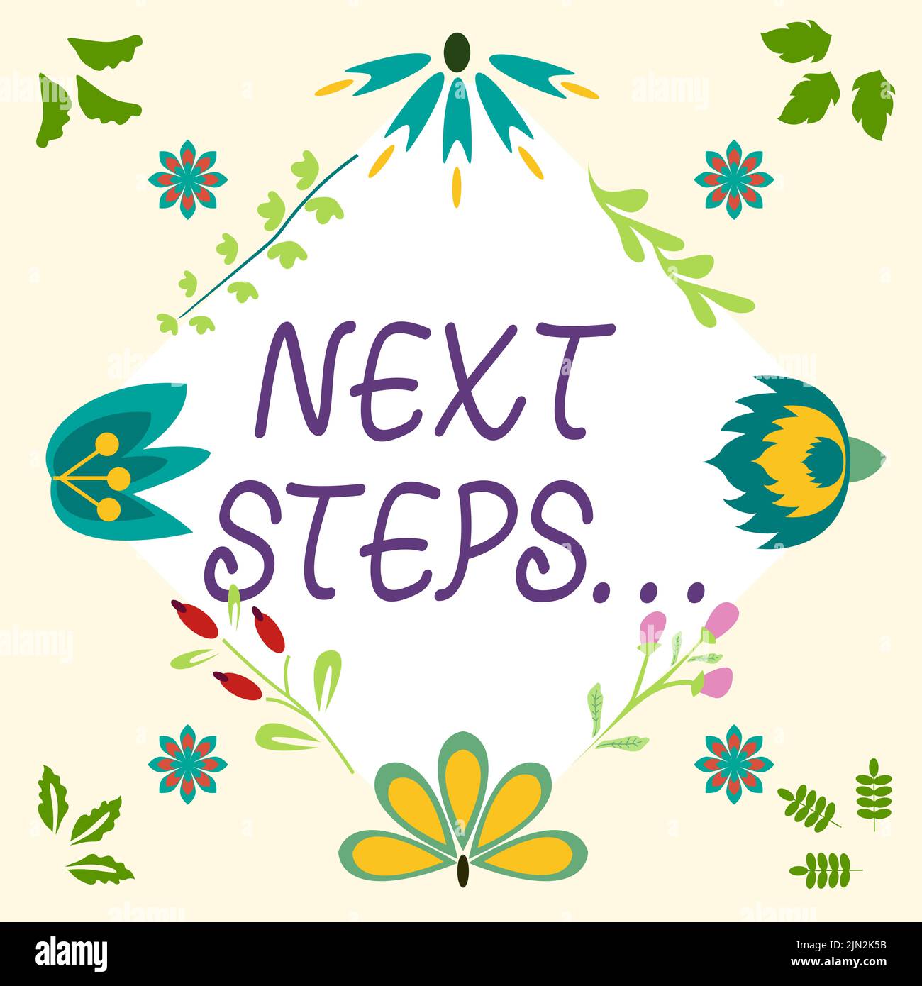 Hand writing sign Next Steps . Word Written on numper of process going ...