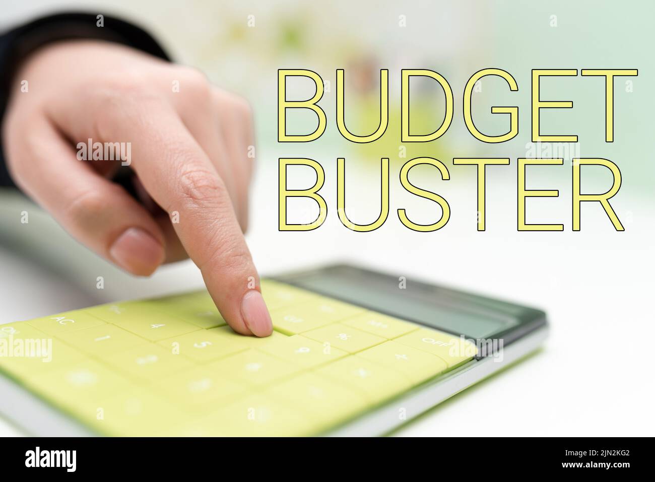 Sign displaying Budget Buster. Business showcase Carefree Spending ...