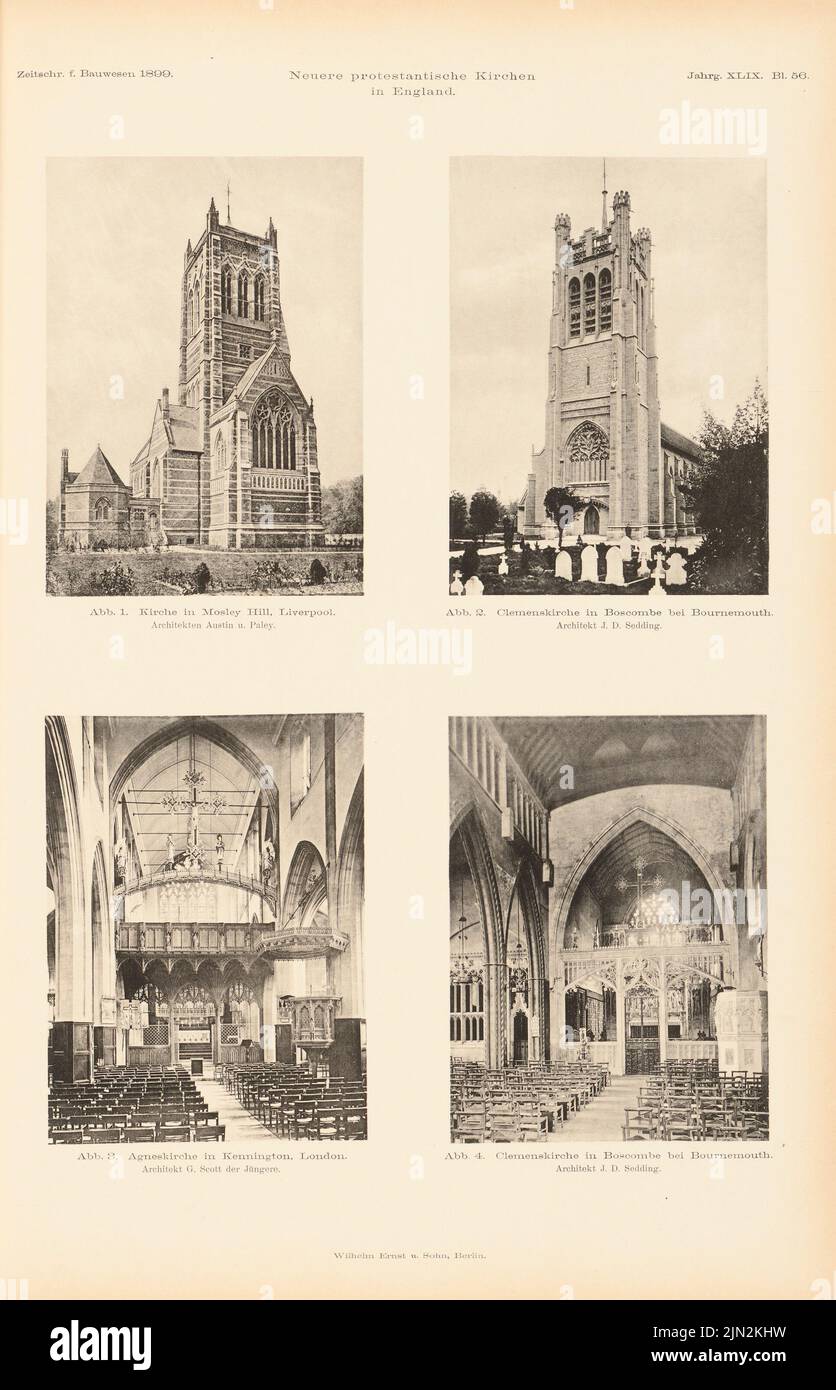 Austin & Paley, newer Protestant churches in England. (From: Atlas to ...