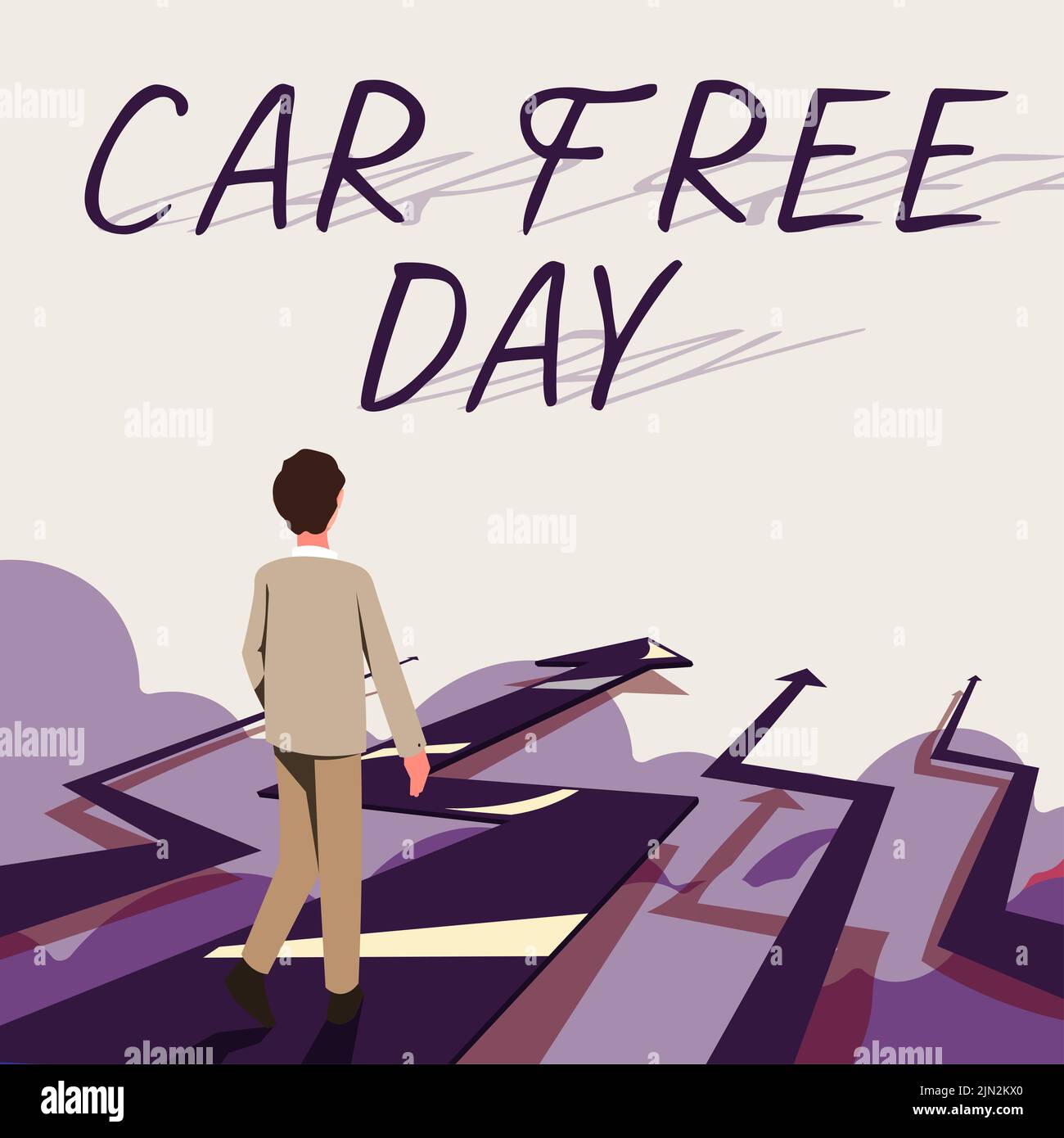 Conceptual display Car Free Day. Word for Environment protection world ...