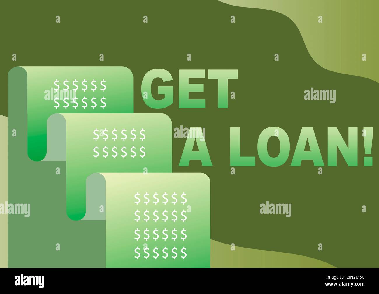 Text caption presenting Get A Loan, Internet Concept mount of money ...