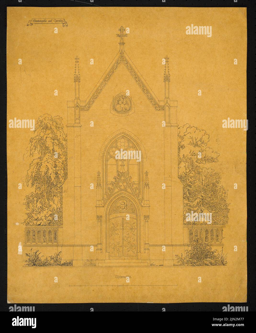 Grab chapel family Elbe-Carnitz, Karnice (Karnitz): floor plan chapel ...
