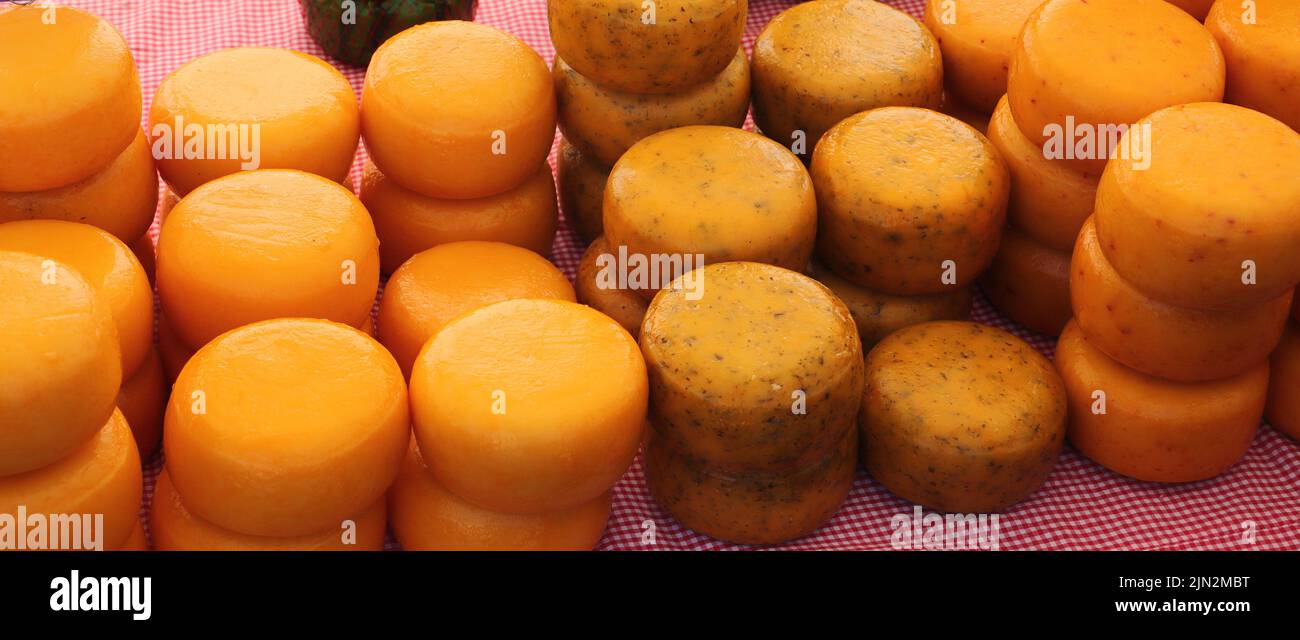 Round pieces dutch cheese hi-res stock photography and images - Alamy