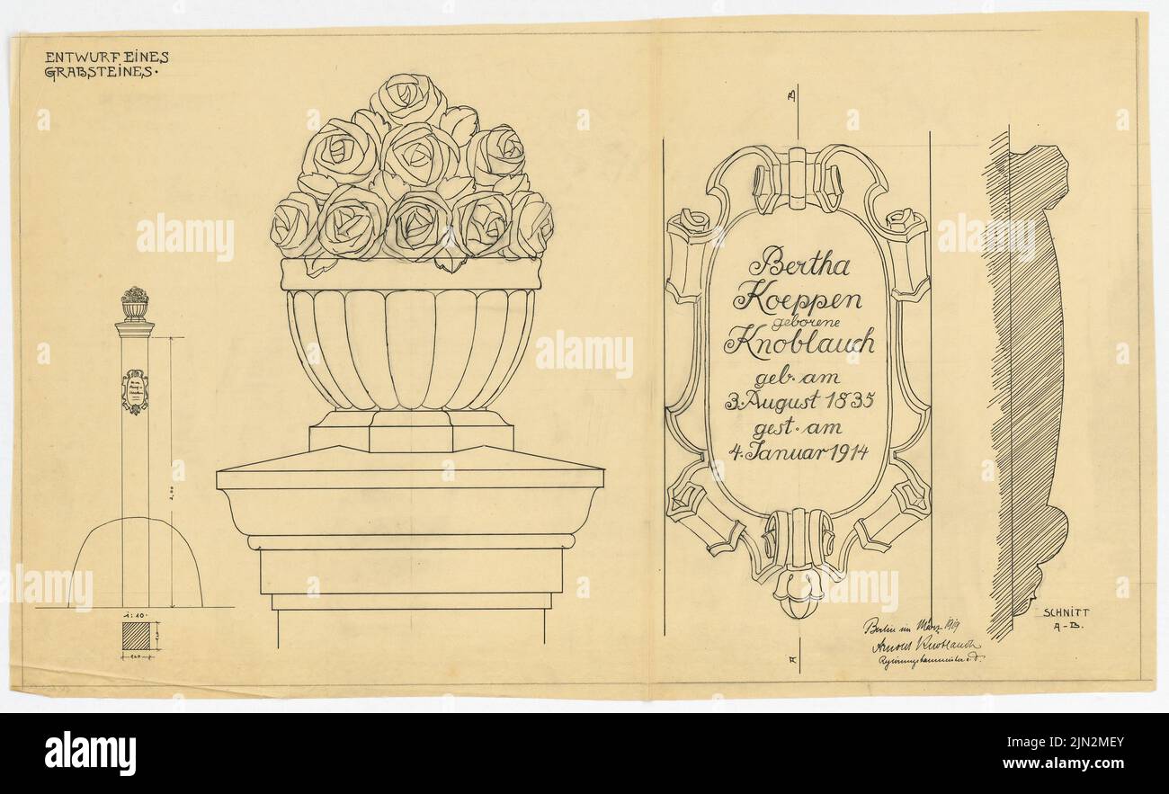 Tomber Bertha Koeppen born garlic, Berlin: floor plan, upright 1:10 ...