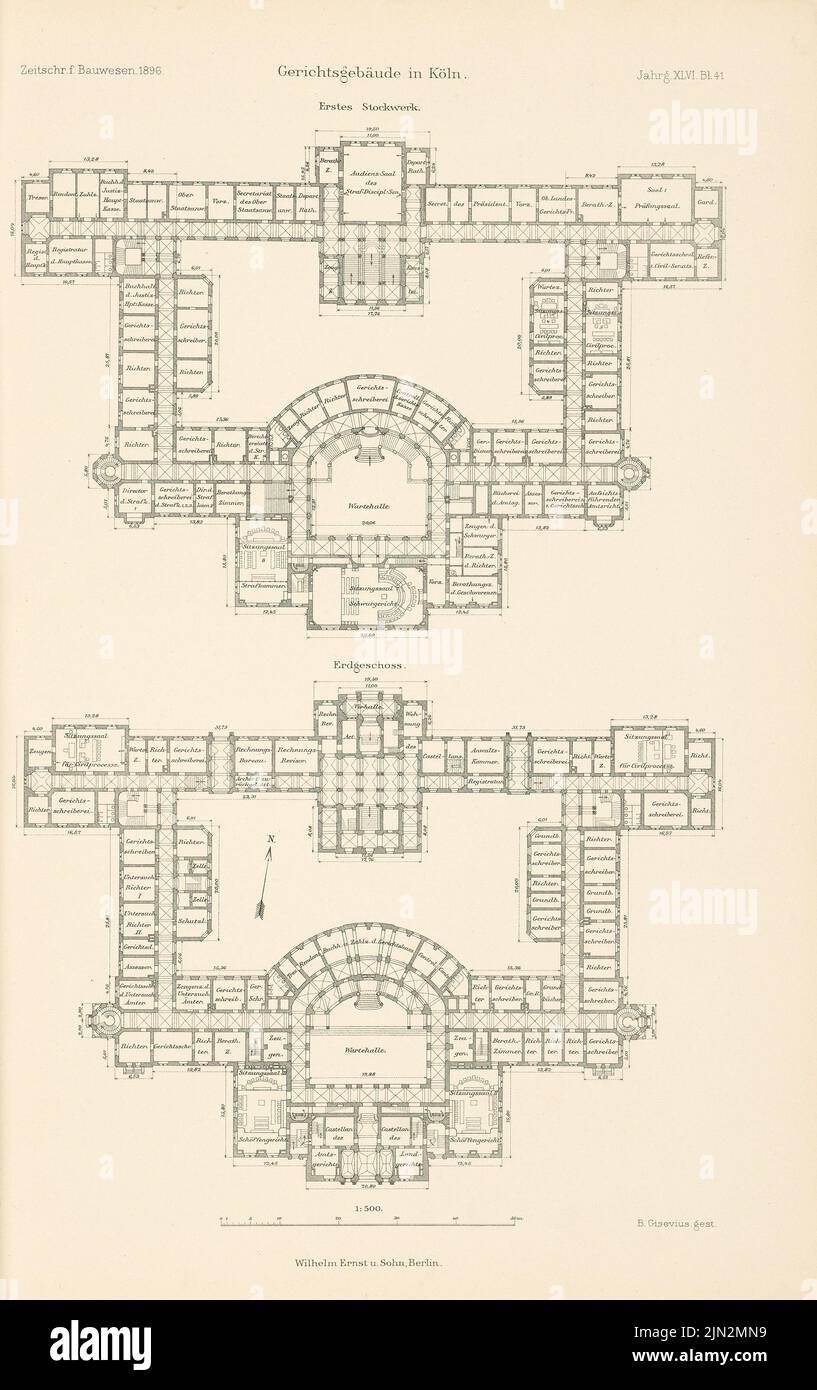 Cologne courtive building grundrisse floor plan 1 hi-res stock ...