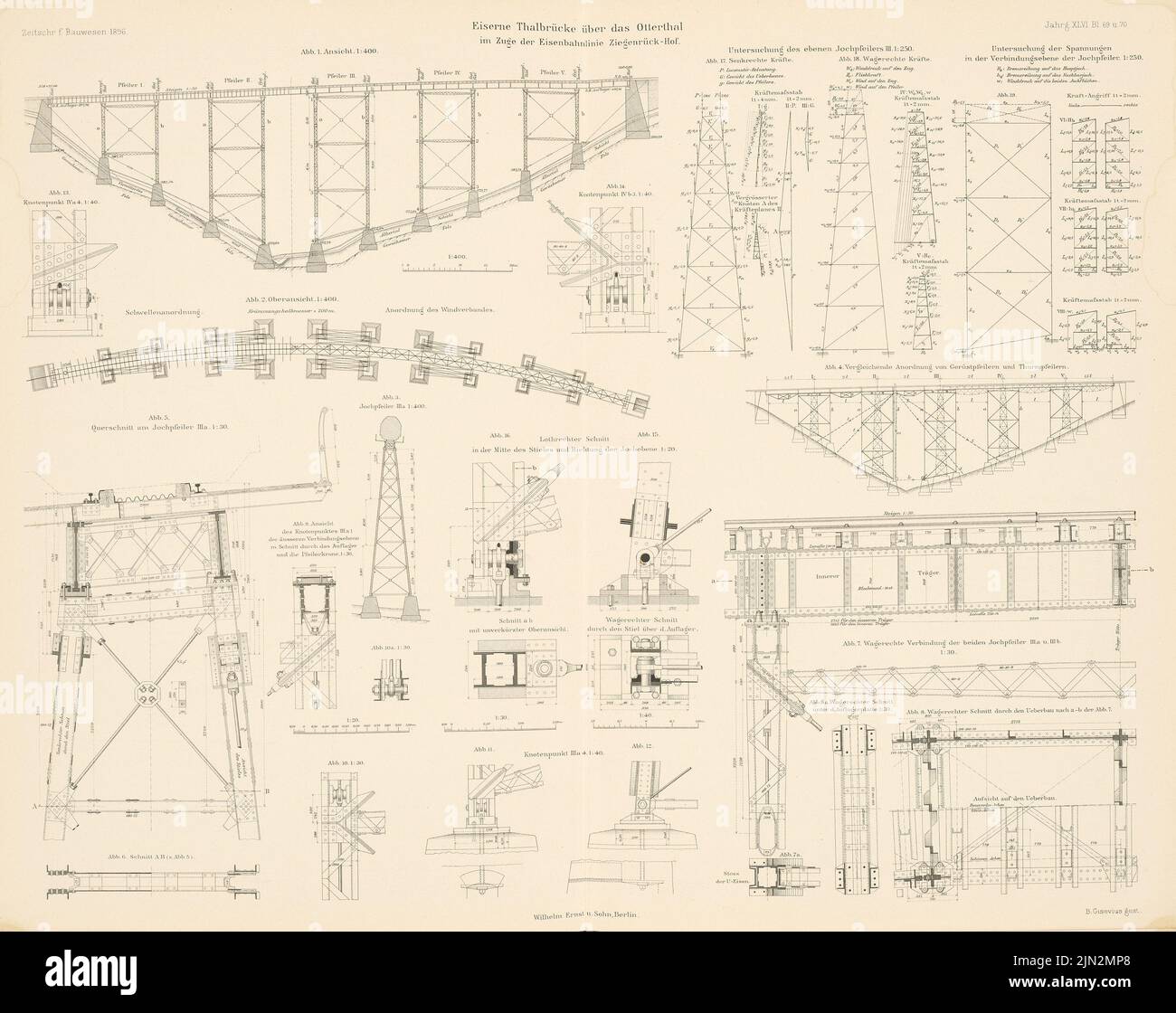 Valley bridge over the Ottertal of the Ziegenrück-Hof railway line ...