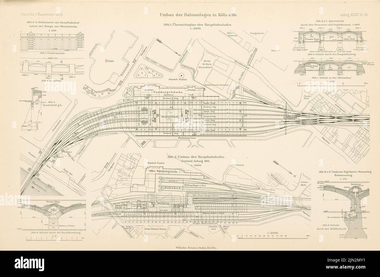 Conversion of the rail systems, Cologne: Location plans Central Station ...