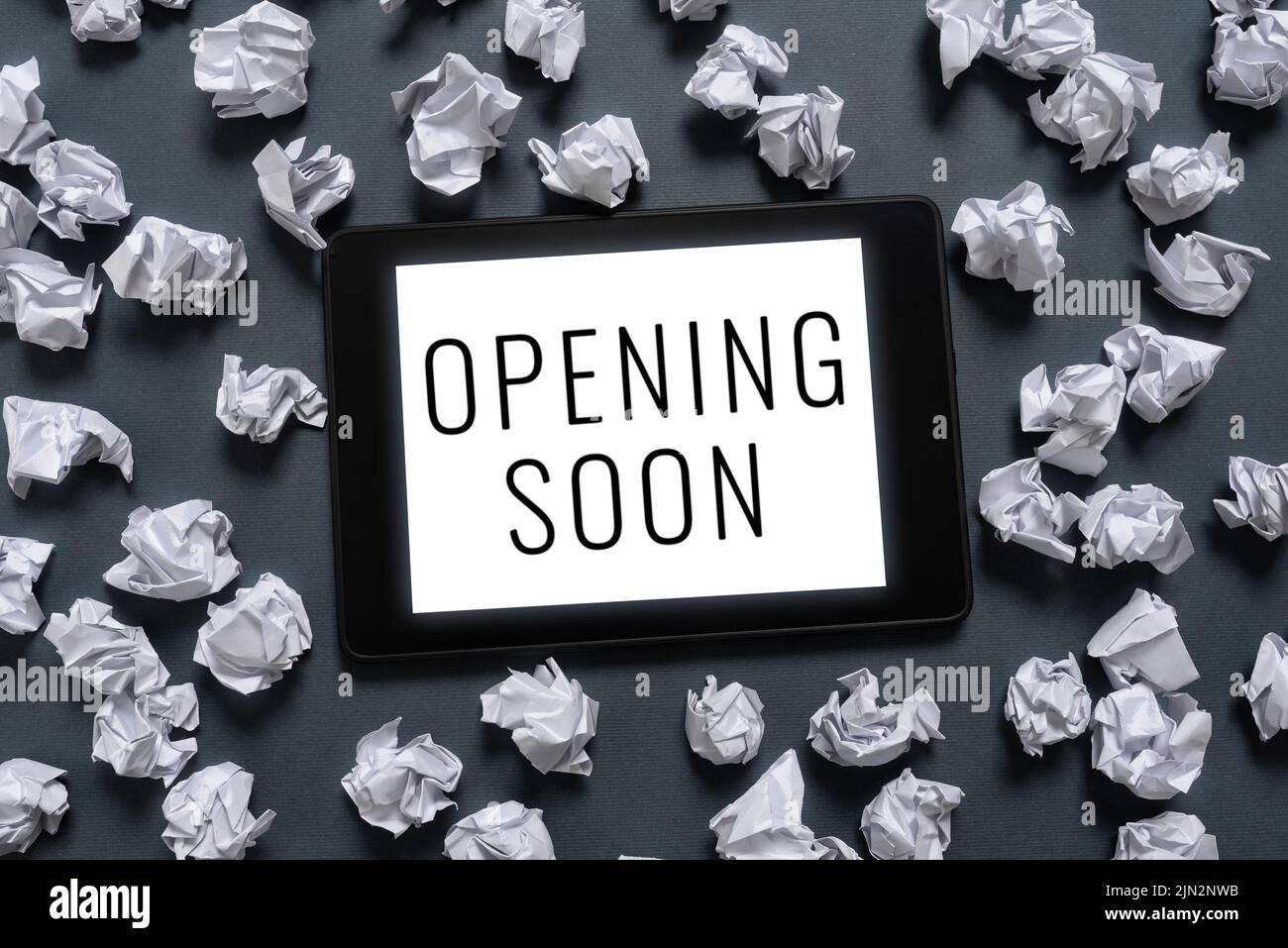 Handwriting text Opening Soon. Internet Concept Going to be available ...