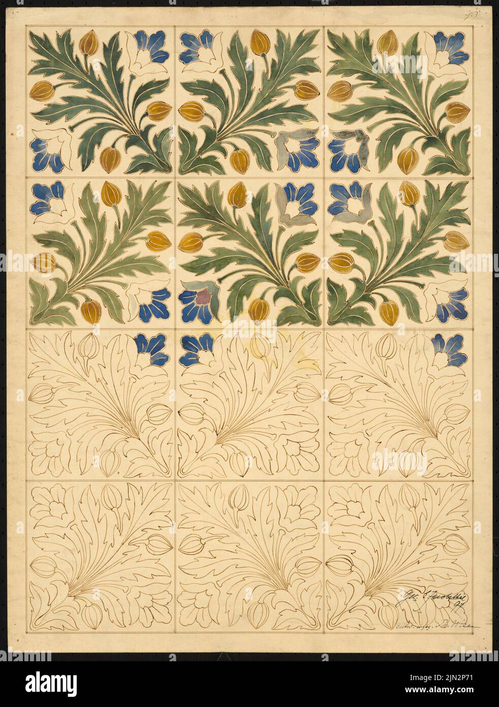 Wille Theodor W. (1872-1945): Florales Ornament Stock Photo - Alamy