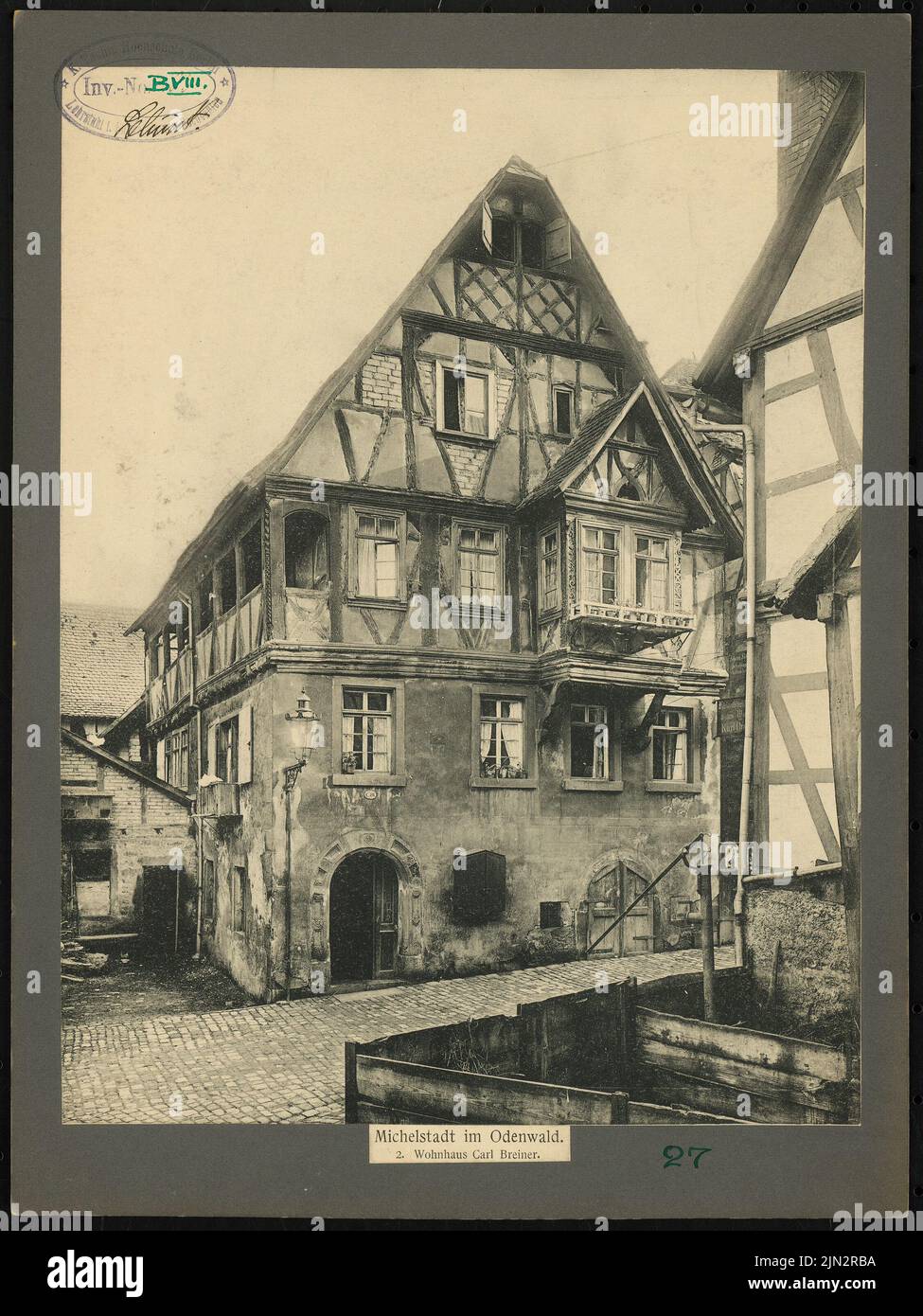 Michelstadt fassadenansicht fachwerkhaus mit erker foto foto f 0449 hi ...
