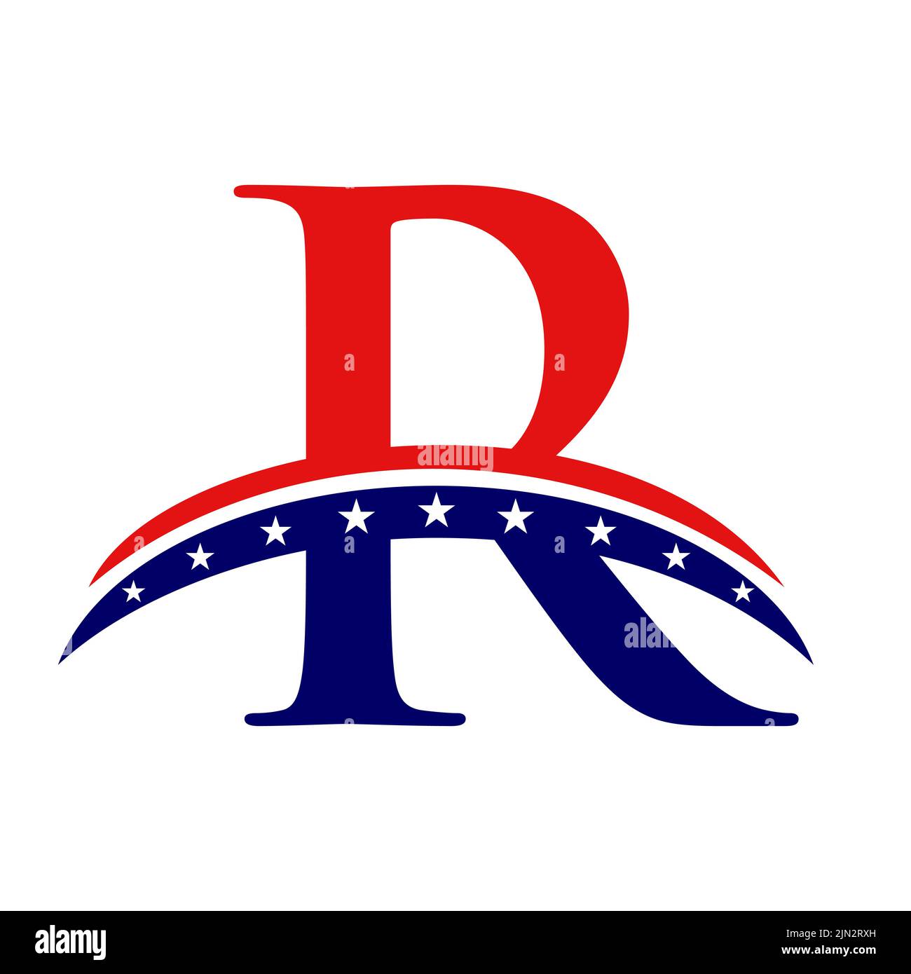 Initial Letter R American Logo for Business, Corporate and Company Sign ...