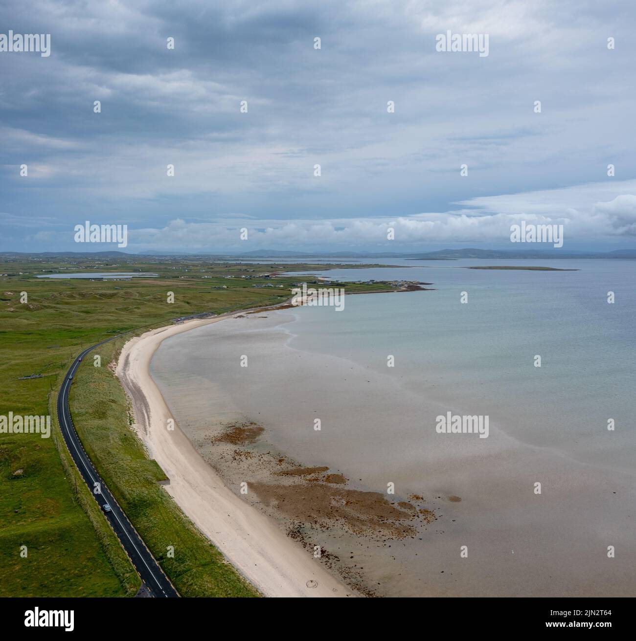 aerial landscape view of the beautiful Elly Bay Beach on the Mullet ...