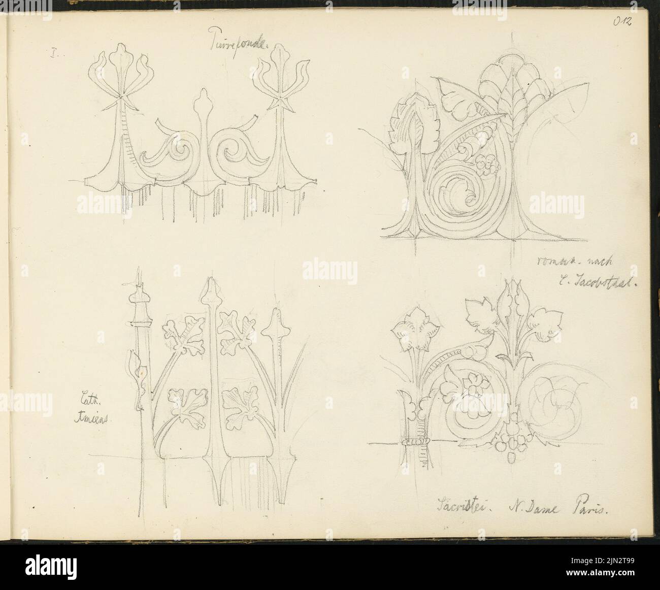 Sketchbook 4: Ornament and architectural studies, […] Fonde, Roman ...