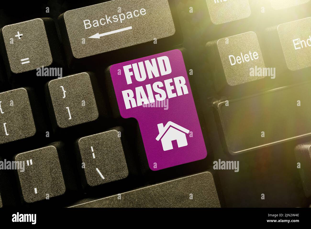 Hand writing sign Fund Raiser. Word for person whose job or task is ...